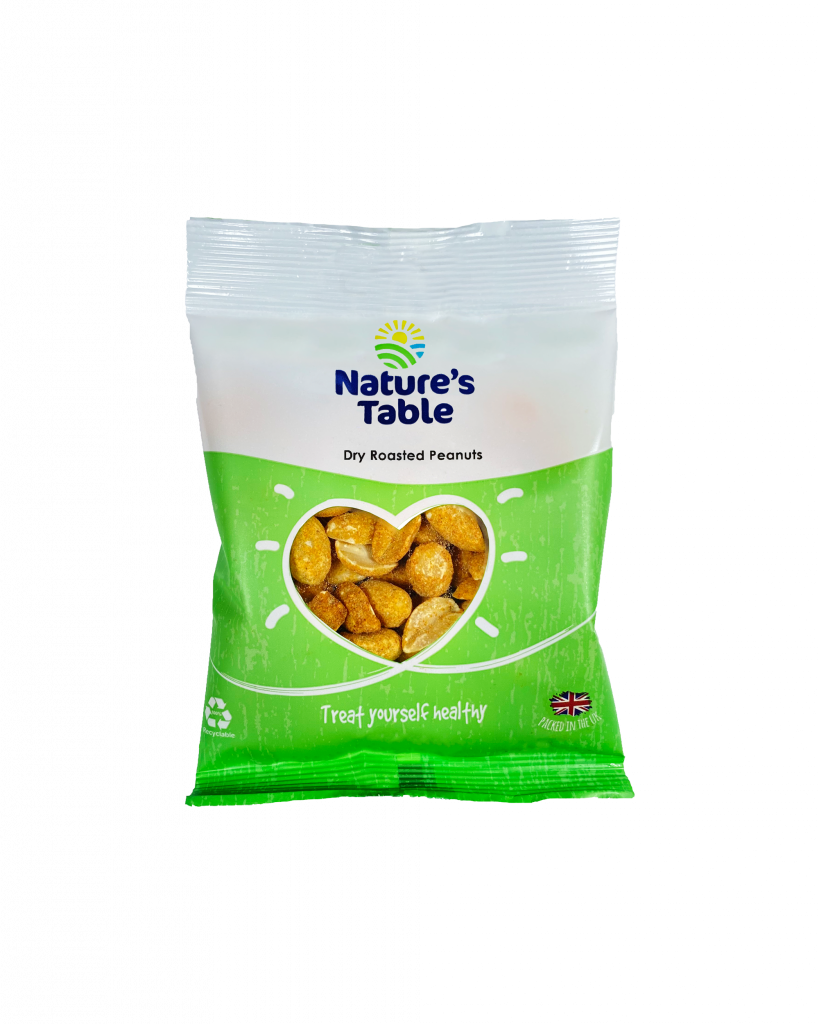 Dry Roasted Peanuts – Box of 12 – Nature’s Table Snacks